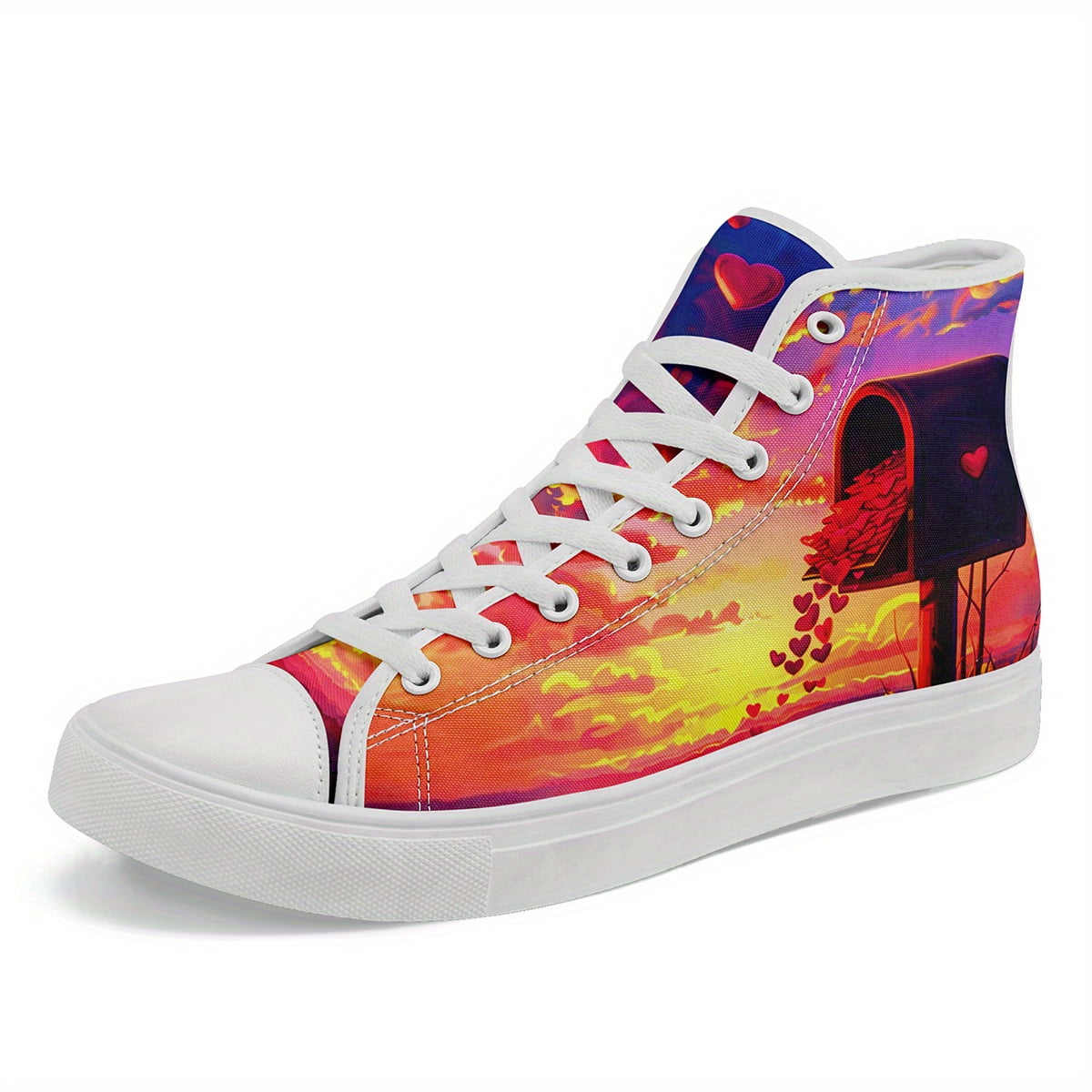 Coolcustomize Mens & Womens High-top Sneakers with Heart Design ...