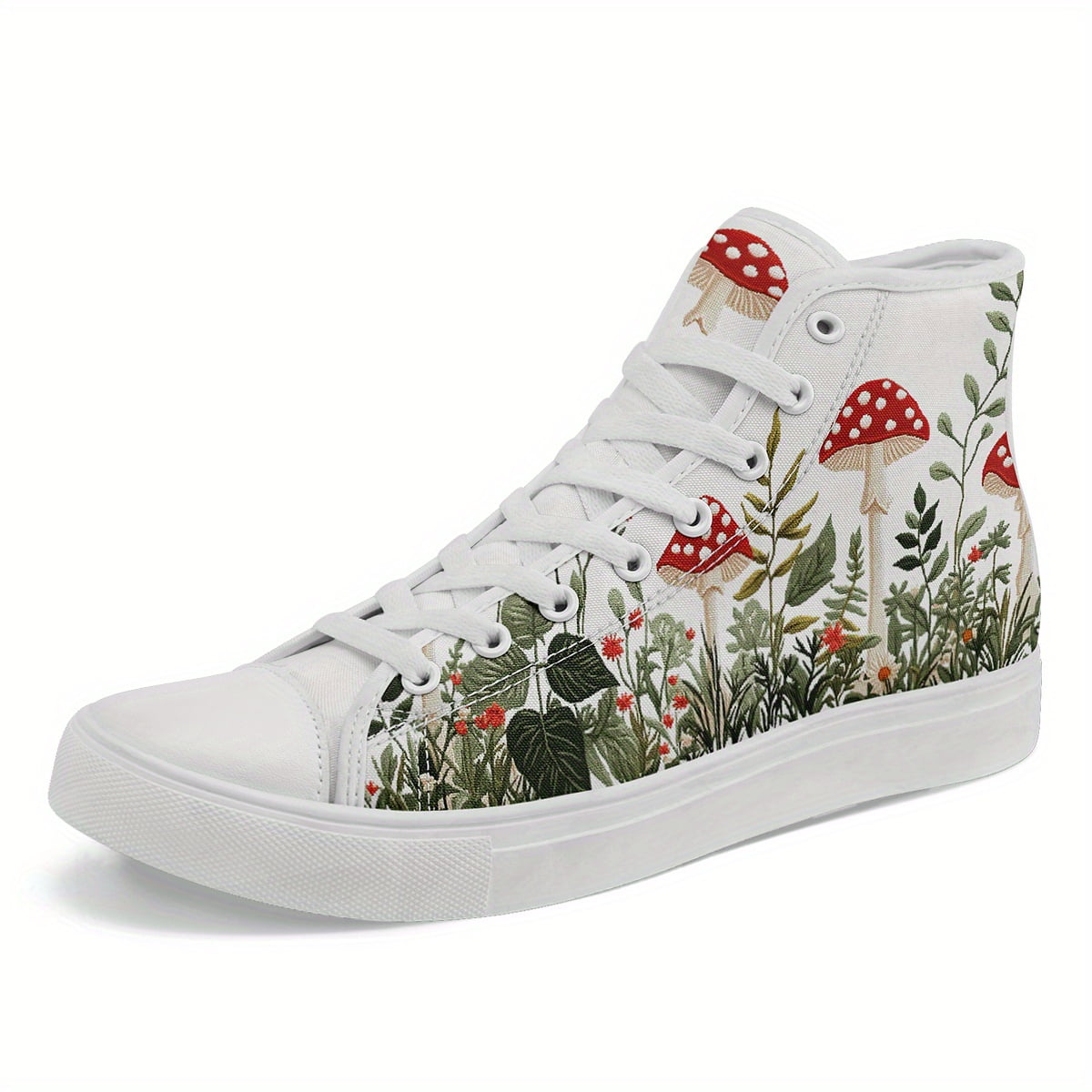Coolcustomize Mens & Womens High-top Sneakers Red Mushroom, Green ...