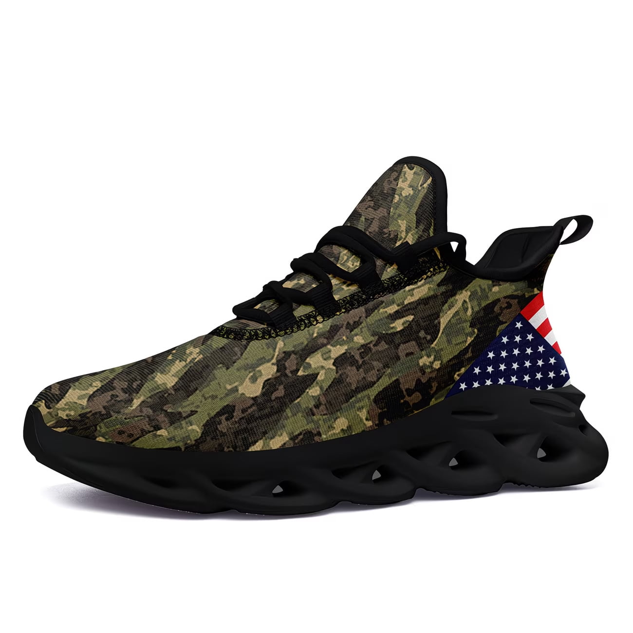 Coolcustomize Plus Size Athletic Shoes for Men Women Wide Fit, Camo ...