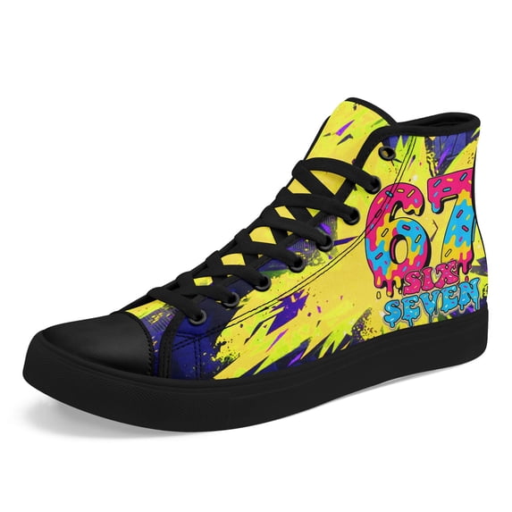 Coolcustomize SixSeven Theme Print High-Top Sneakers for Men Size 10 11 ...