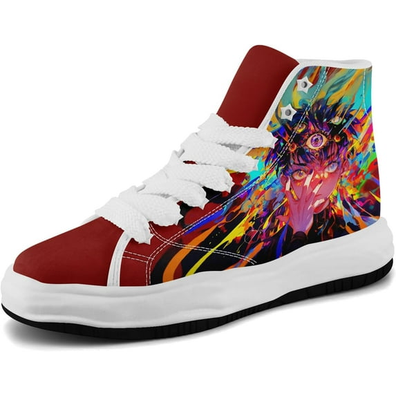 Coolcustomize Skull High-Top Canvas Sneakers for Men Women Casual ...