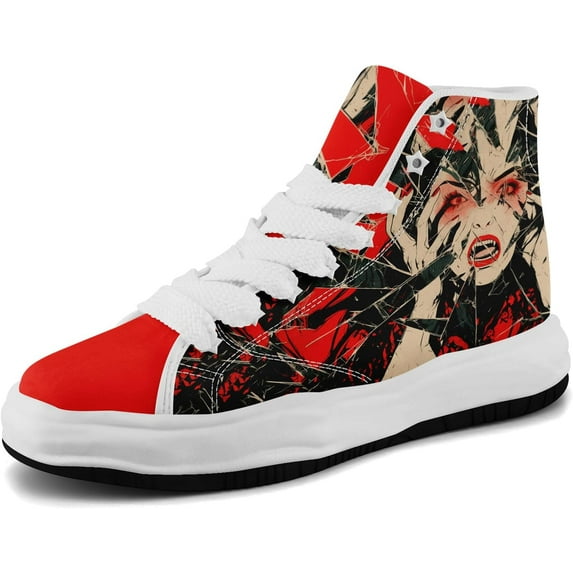Coolcustomize Skull High-Top Canvas Sneakers for Men Women Casual ...