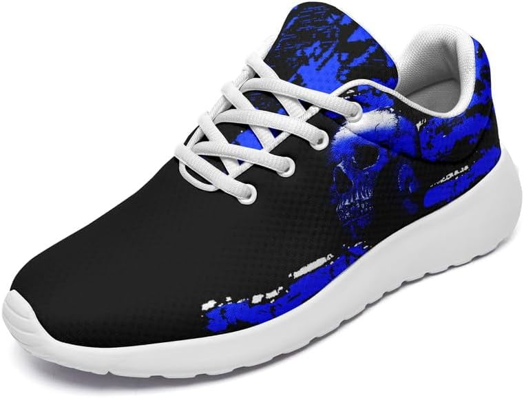 Coolcustomize Skull Running Shoes for Women Men Mesh Breathable Comfort ...