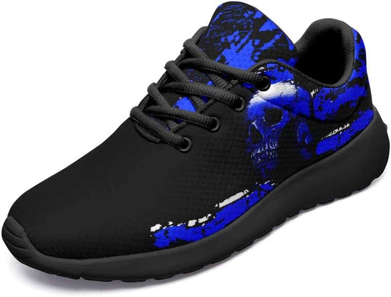 Coolcustomize Skull Running Shoes for Women Men Mesh Breathable Comfort ...