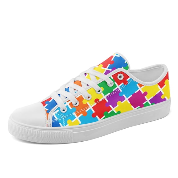 Coolcustomize Stylish Men's Lace-Up Sneakers Plus Size | Colorful ...