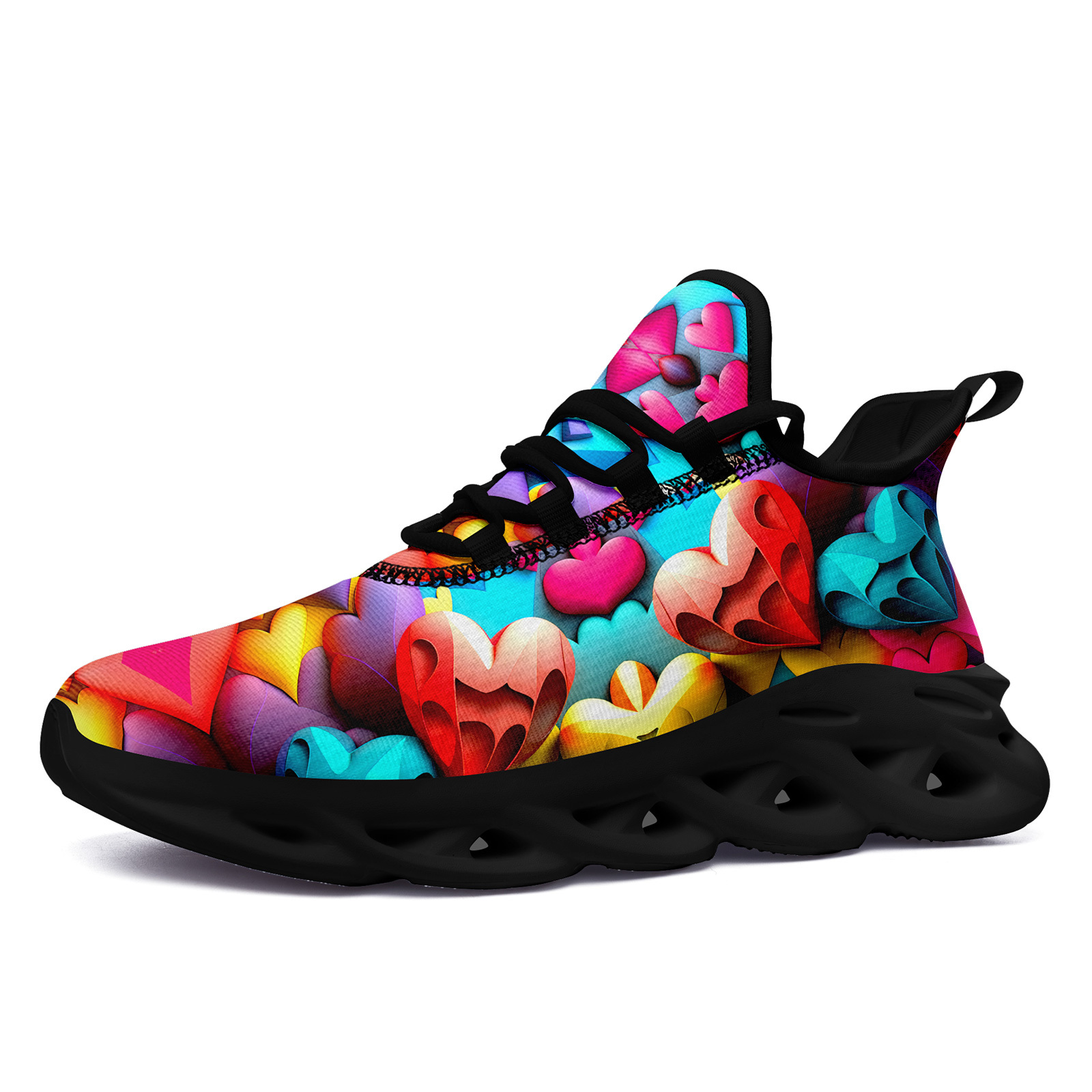 Coolcustomize Stylish Women's Casual Shoes | Colorful, Vivid Heart ...