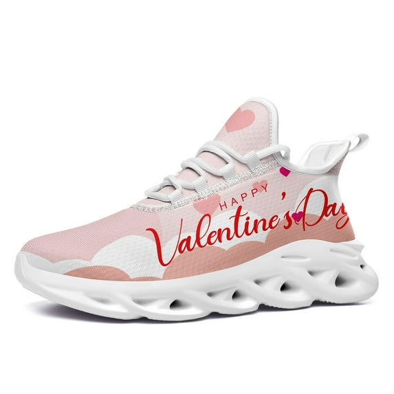Coolcustomize Stylish Women's Sneakers | Pink, "Happy Valentine's Day ...