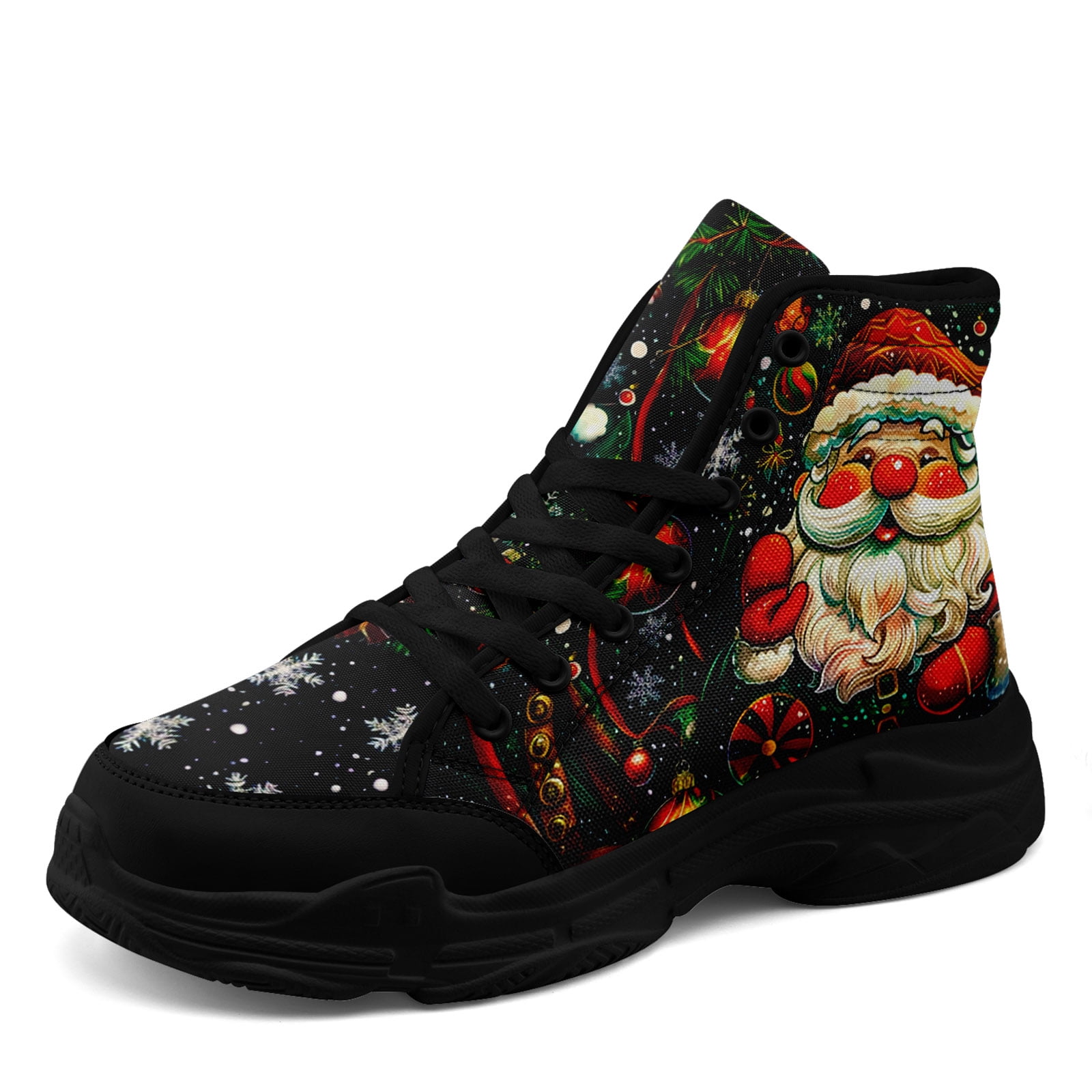 Coolcustomize Women's Christmas Santa Claus High-Top Sneakers ...