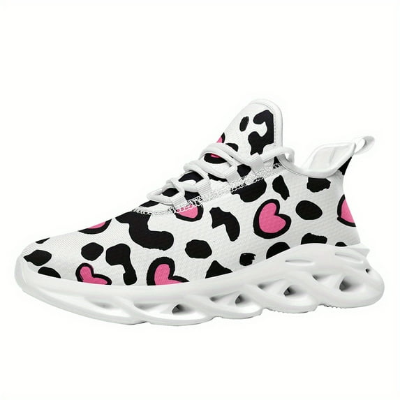 Coolcustomize Women's Cow Print Love Couple/Style Sneakers, Lightweight ...