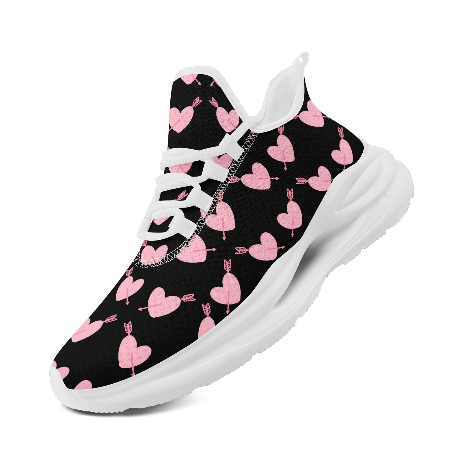 Coolcustomize Women's Fashionable Valentine Monochrome Pink Heart ...