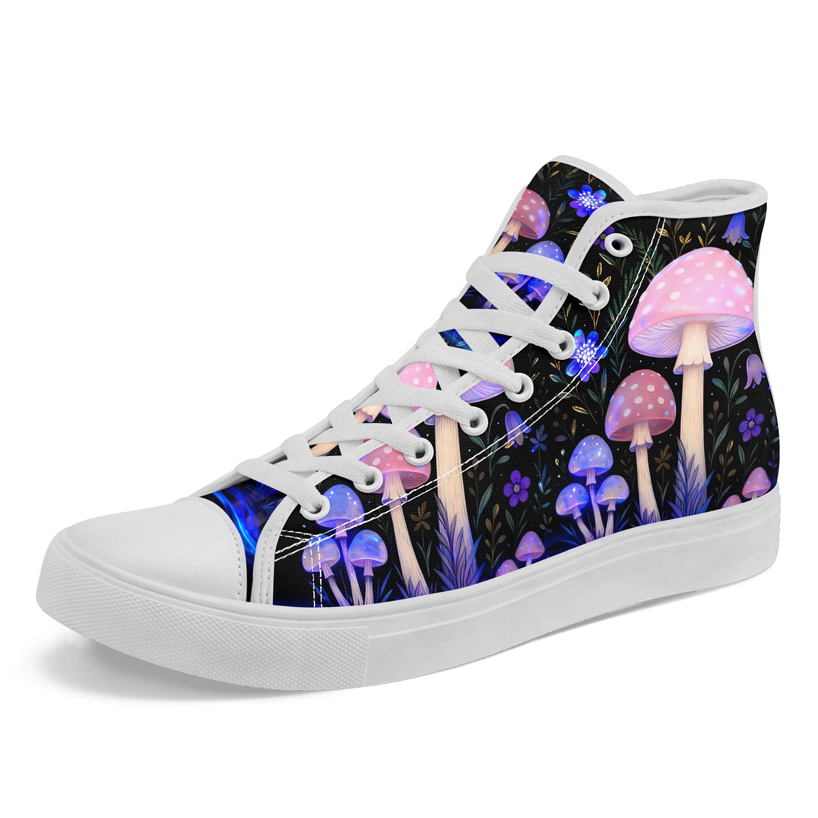 Coolcustomize Women's Gothic Punk Gothic Mushroom Forest Print High-Top ...
