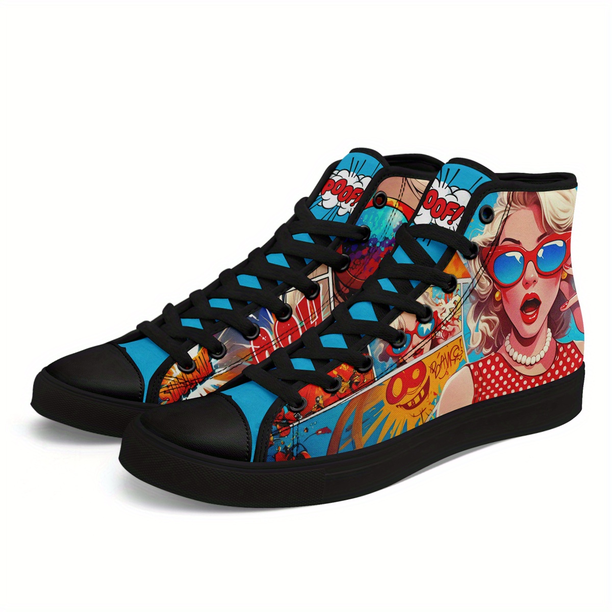 Coolcustomize Women's Pastel Pop Art Platform High Top Sneakers ...