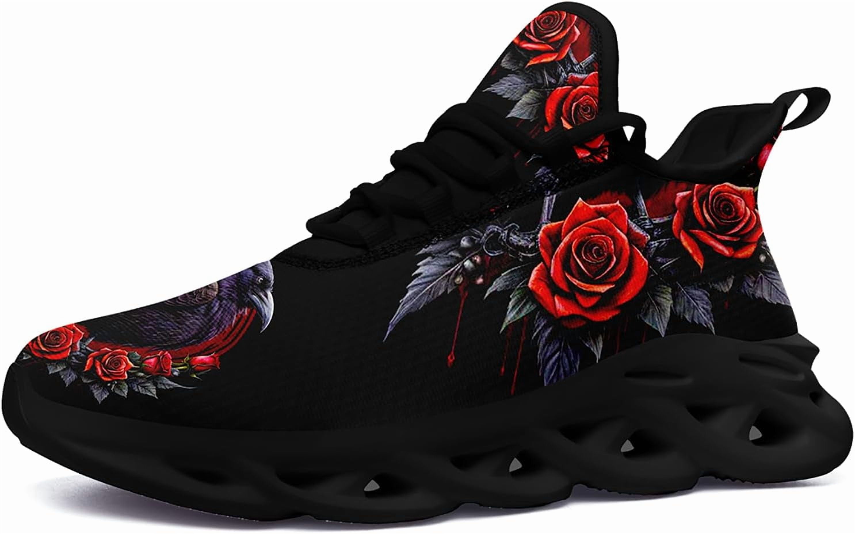 Coolcustomize Women's Skull Running Shoes Lightweight Athletic Trail ...