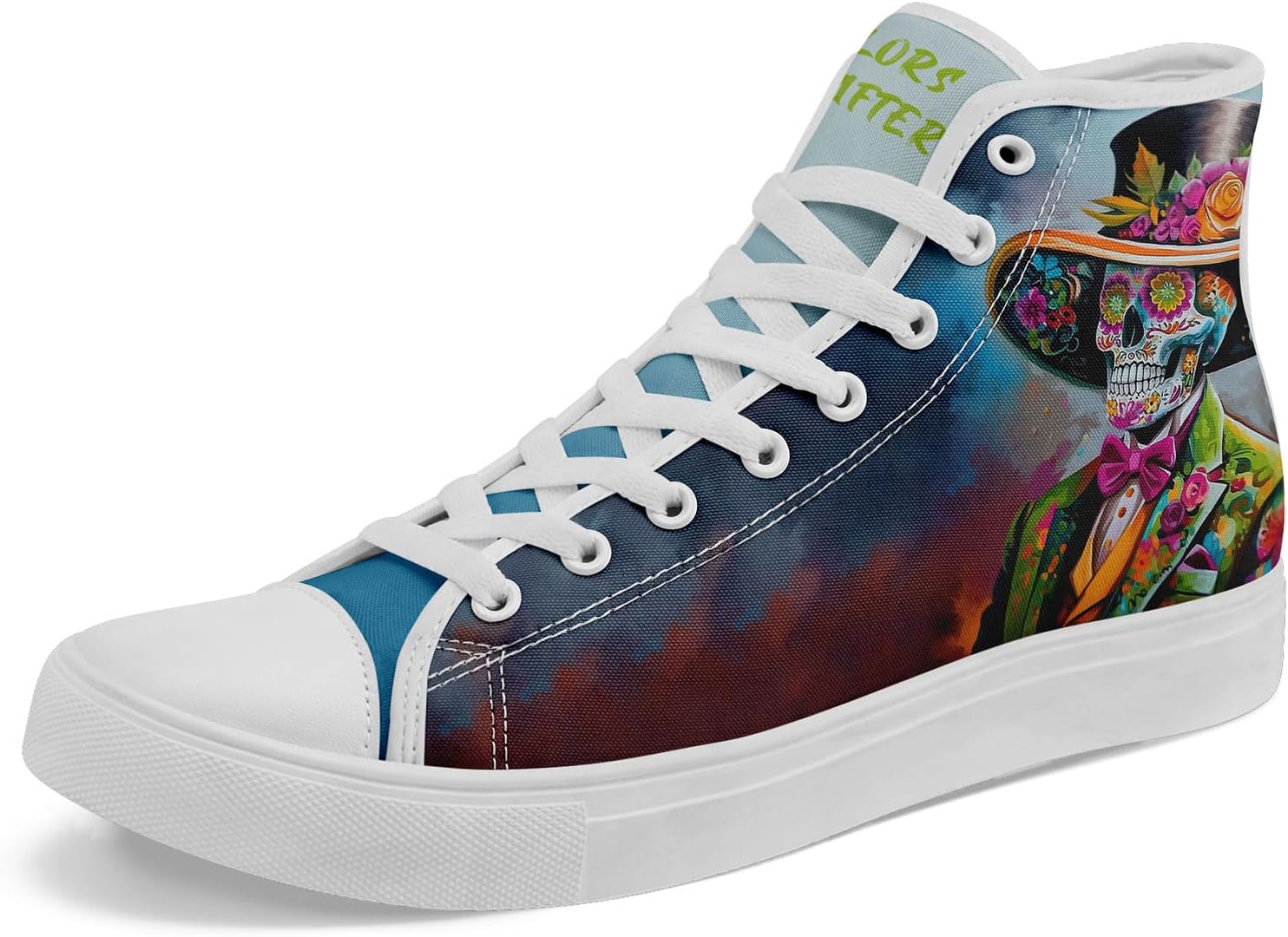 Coolcustomize Women's Sugar Skull Canvas Sneakers - Mexican Catrina Art ...