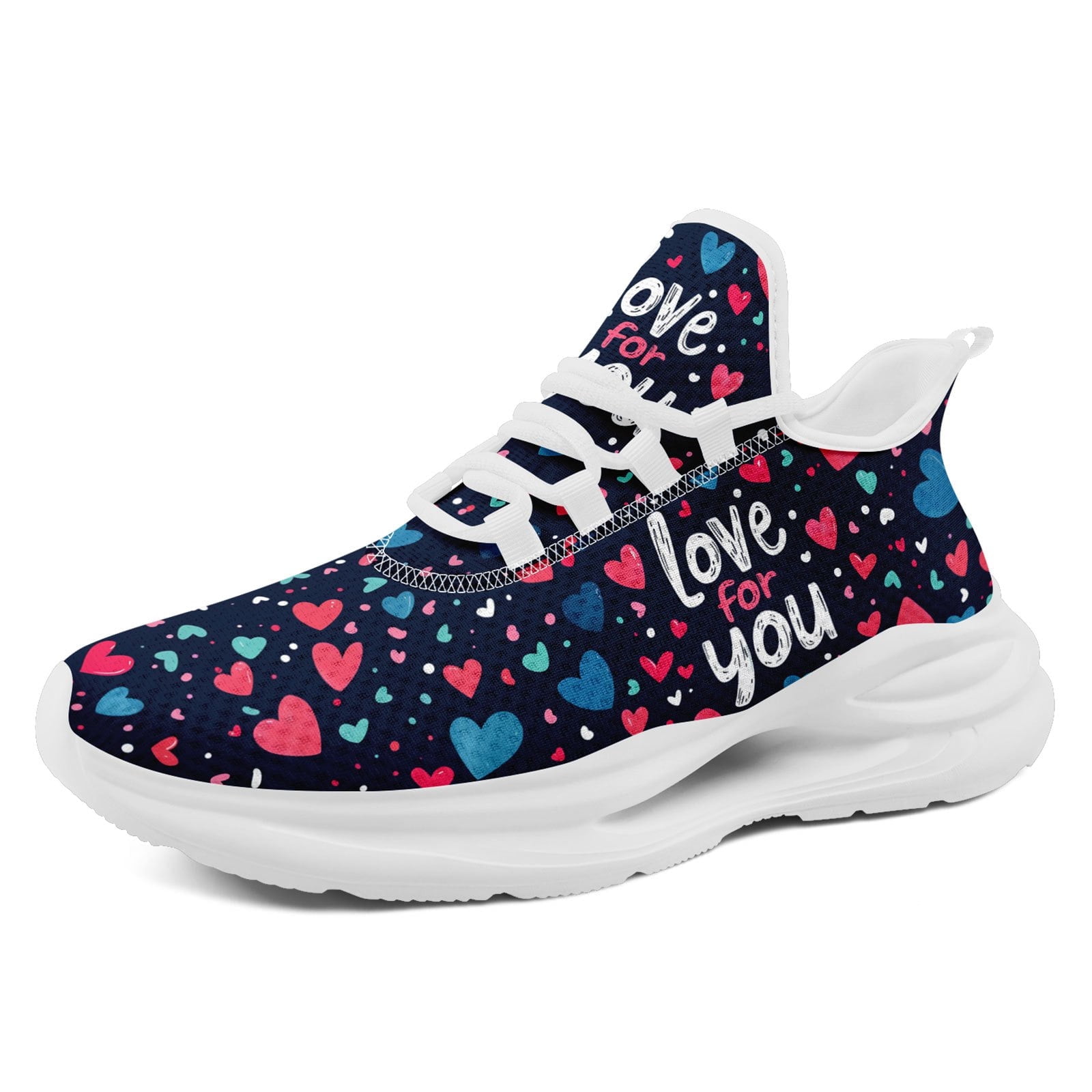 Coolcustomize Women's Valentine "Love For You" Heart Wide Fit Sneakers ...