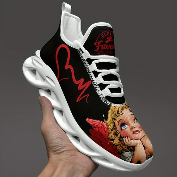 Coolcustomize Women's Valentine's Day Couple Shoes - Cupid Heart Design ...