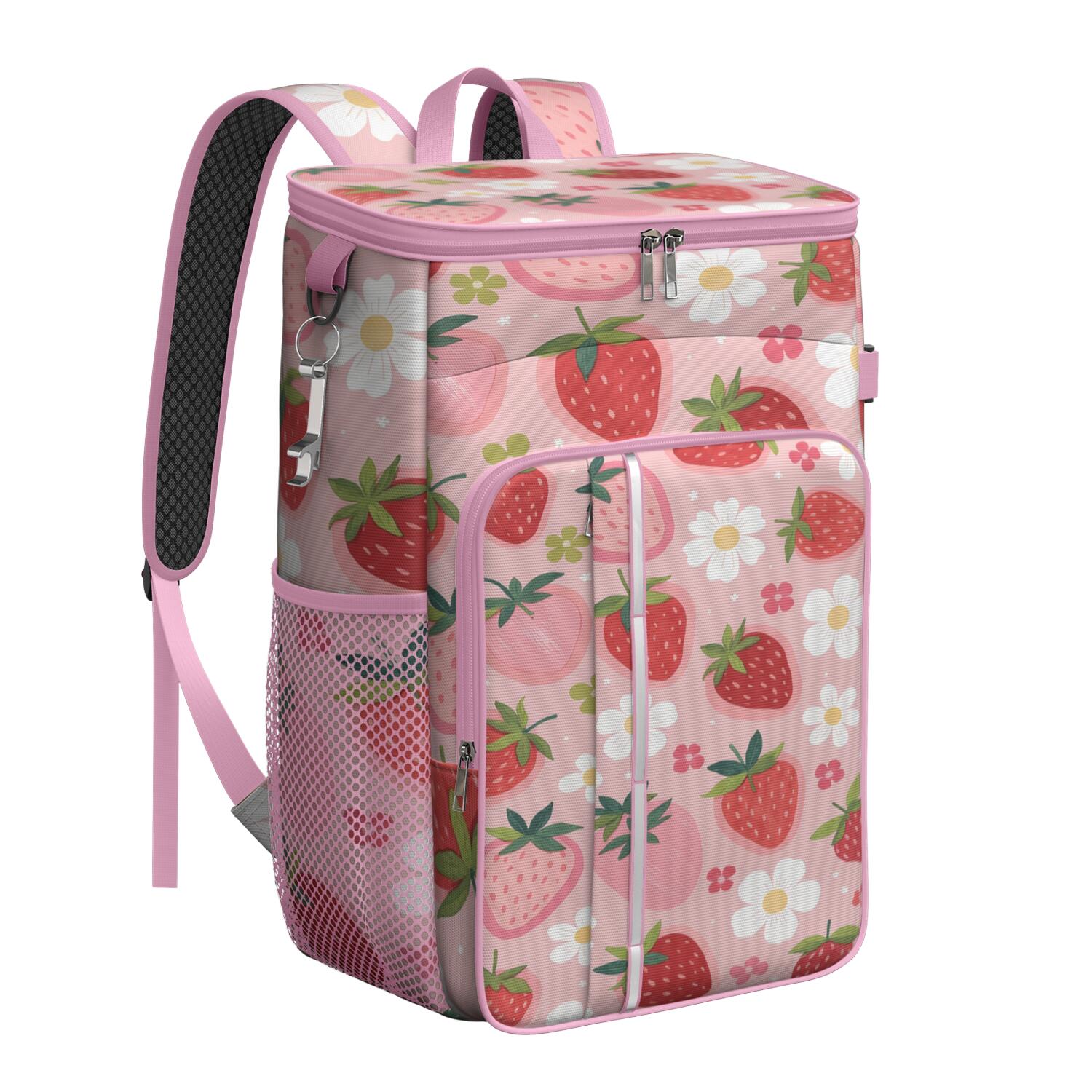 Cooler Backpack Cans Strawberry Drink Beverage Beer Bag Cooler Leak ...