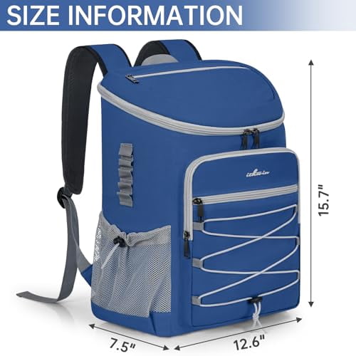 Cooler Backpack, Lightweight Insulated Cooler Backpack Leakproof for 30 ...