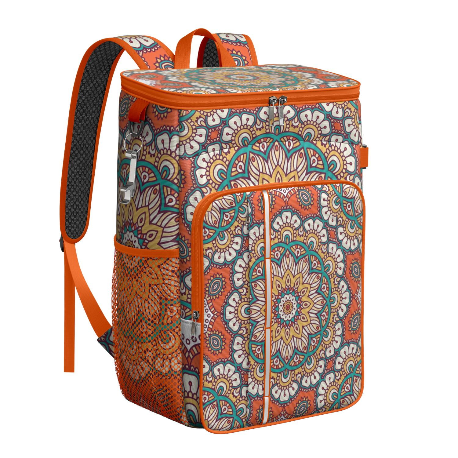 Cooler Backpack Mandala Folk Pattern, Insulated Waterproof Lunch Bag ...