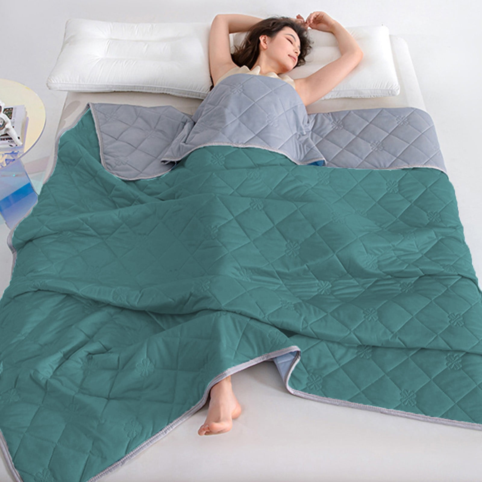 Cooler Comforter Elegant Queen Size Quilt – Smooth Ice Silk For Ultimate Comfort Double Bedding ...