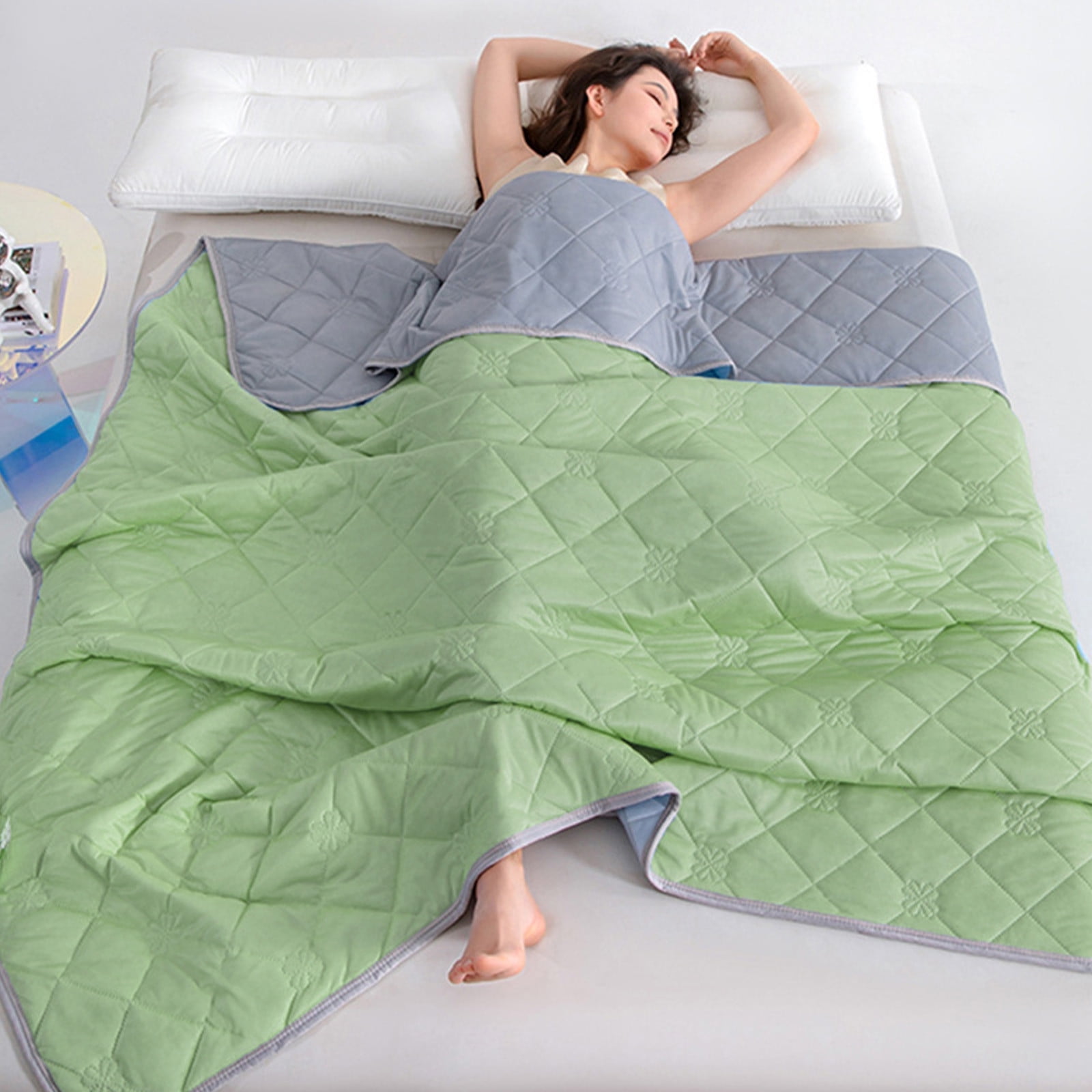 Cooler Comforter Elegant Queen Size Quilt – Smooth Ice Silk For Ultimate Comfort Double Bedding ...