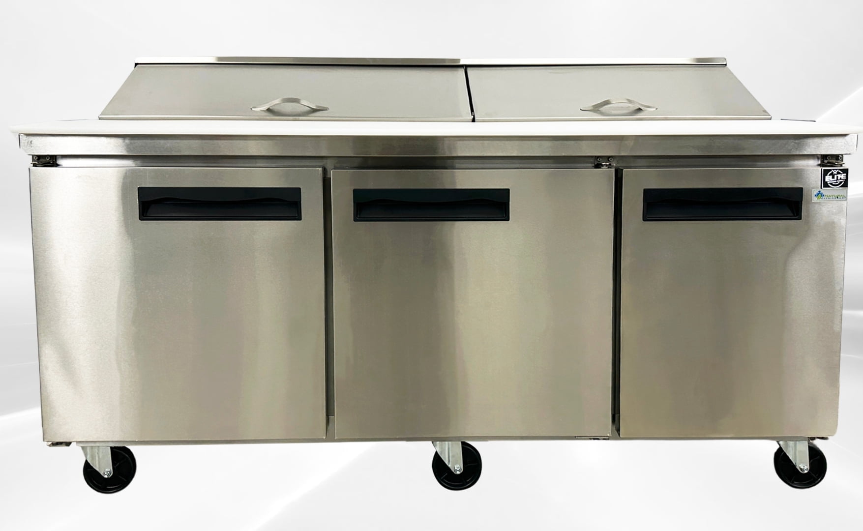 Cooler Depot 71 Inches Stainless Steel Sandwich Prep Table Mega Top Two ...