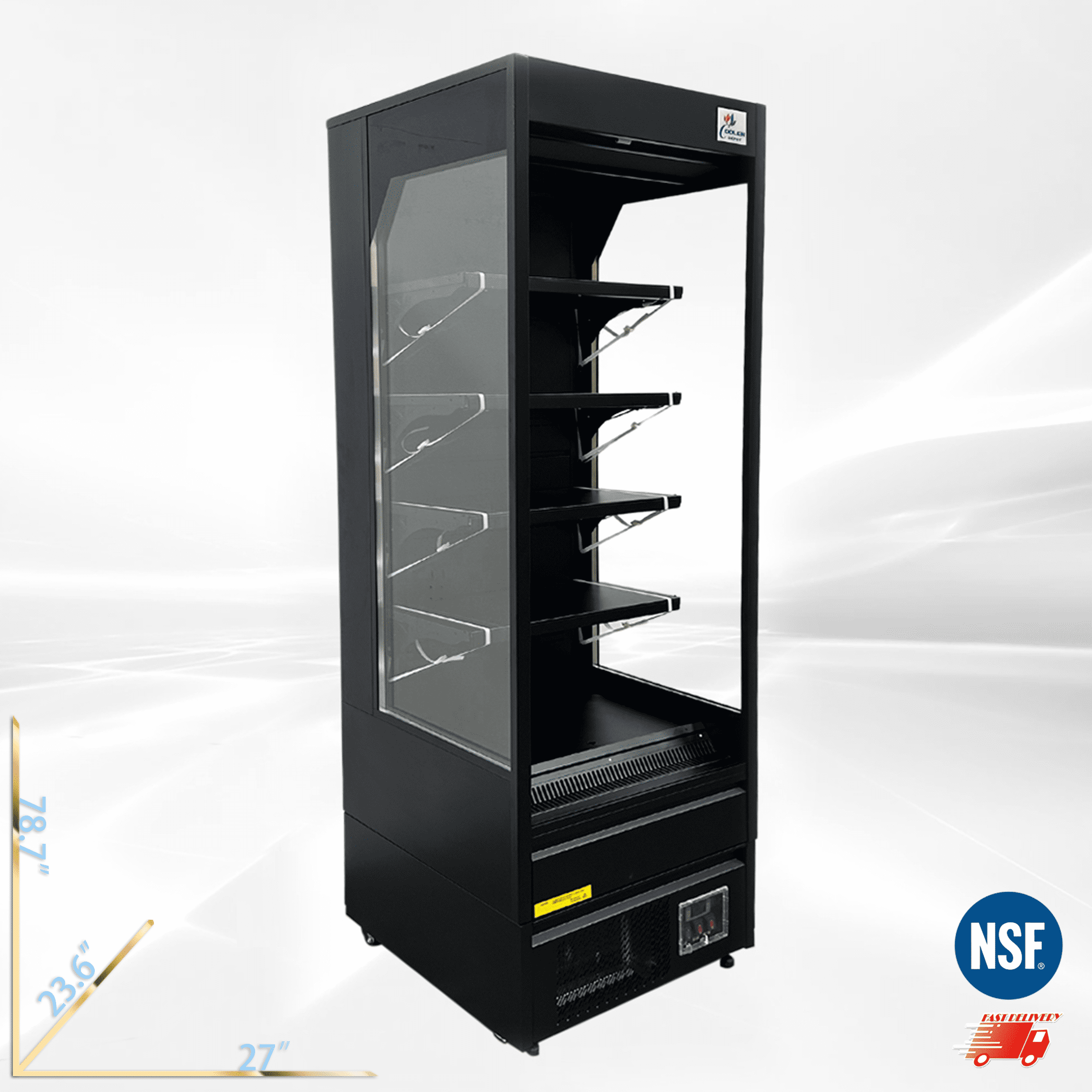 Cooler Depot NSF 27" Vertical Open Air Display Merchandiser, 9.4 cu ft ...