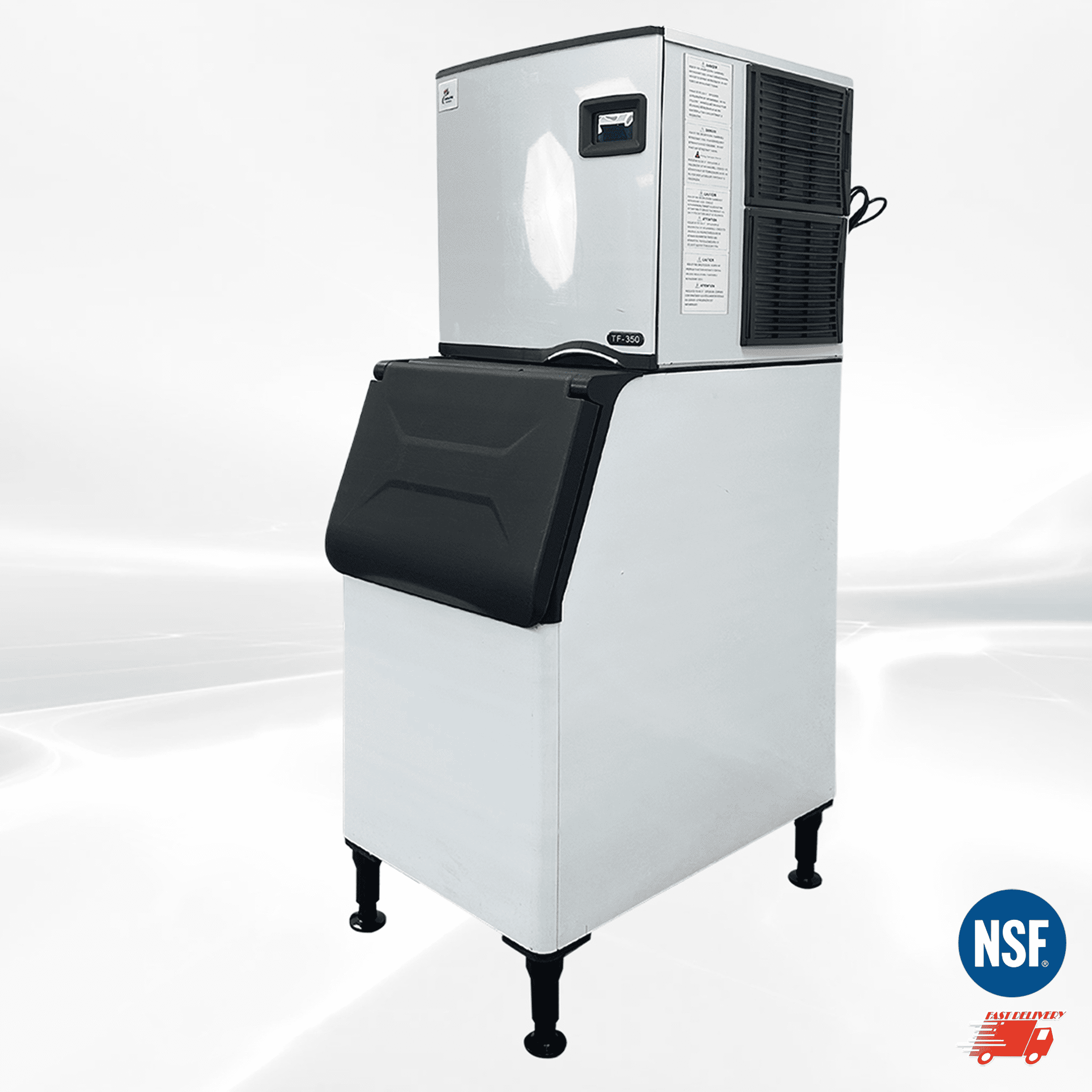 Cooler Depot NSF 350 lb Commercial Ice Maker Machine, Split Design with ...