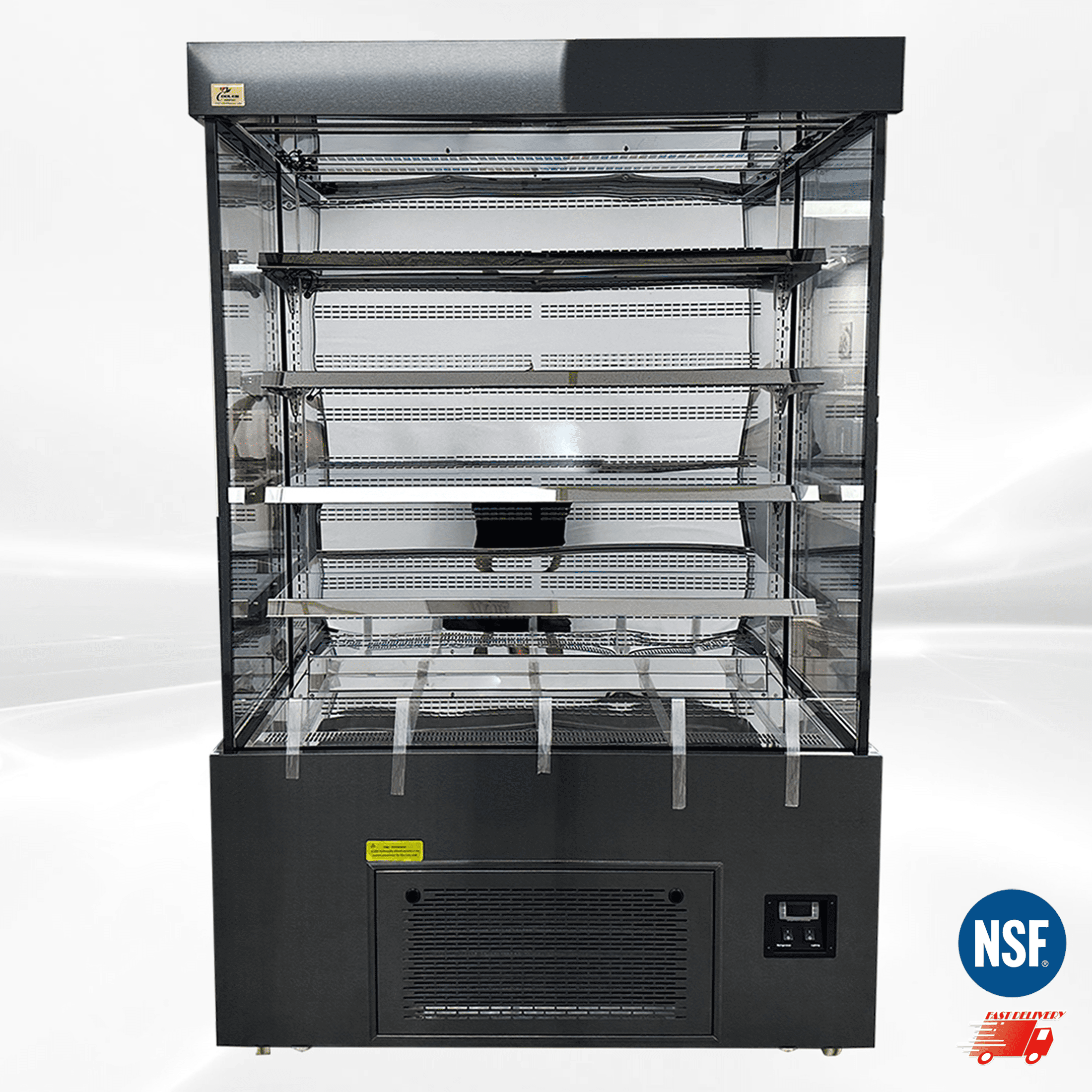 Cooler Depot NSF 52" Open Air Display Case, 15 cu ft, Dual Compressor ...