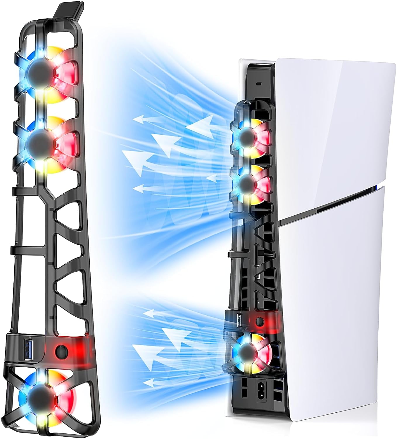 Cooler Fan Game Console Rear Cooling Fan 1100 RPM for PS5 Slim Console ...