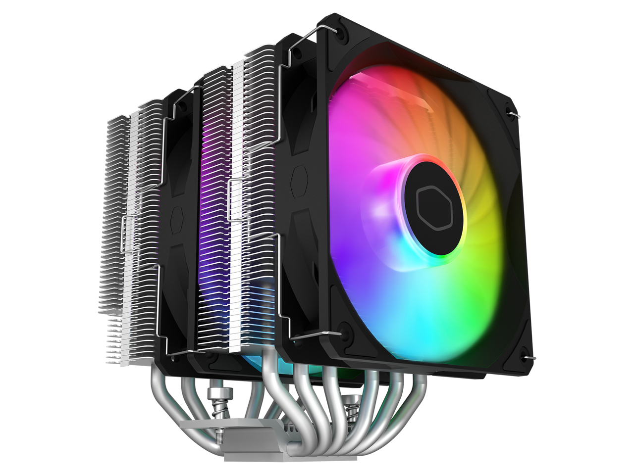 Cooler Master Hyper 620S Dual Tower CPU Air Cooler, ARGB Sync, 120mm ...