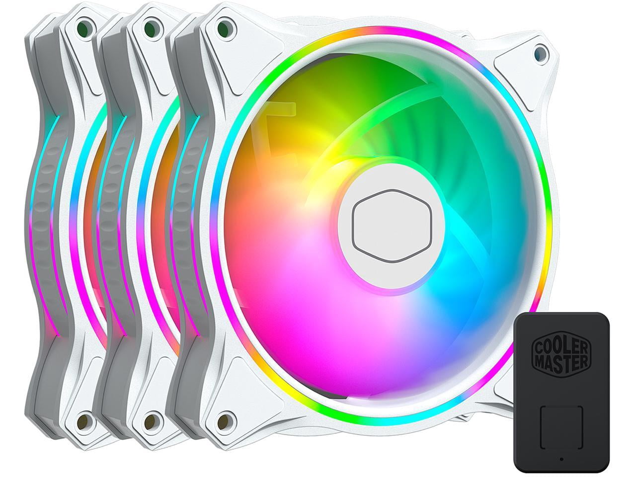 Cooler Master MasterFan MF120 Halo (White Edition, 3 in 1 with ARGB LED ...