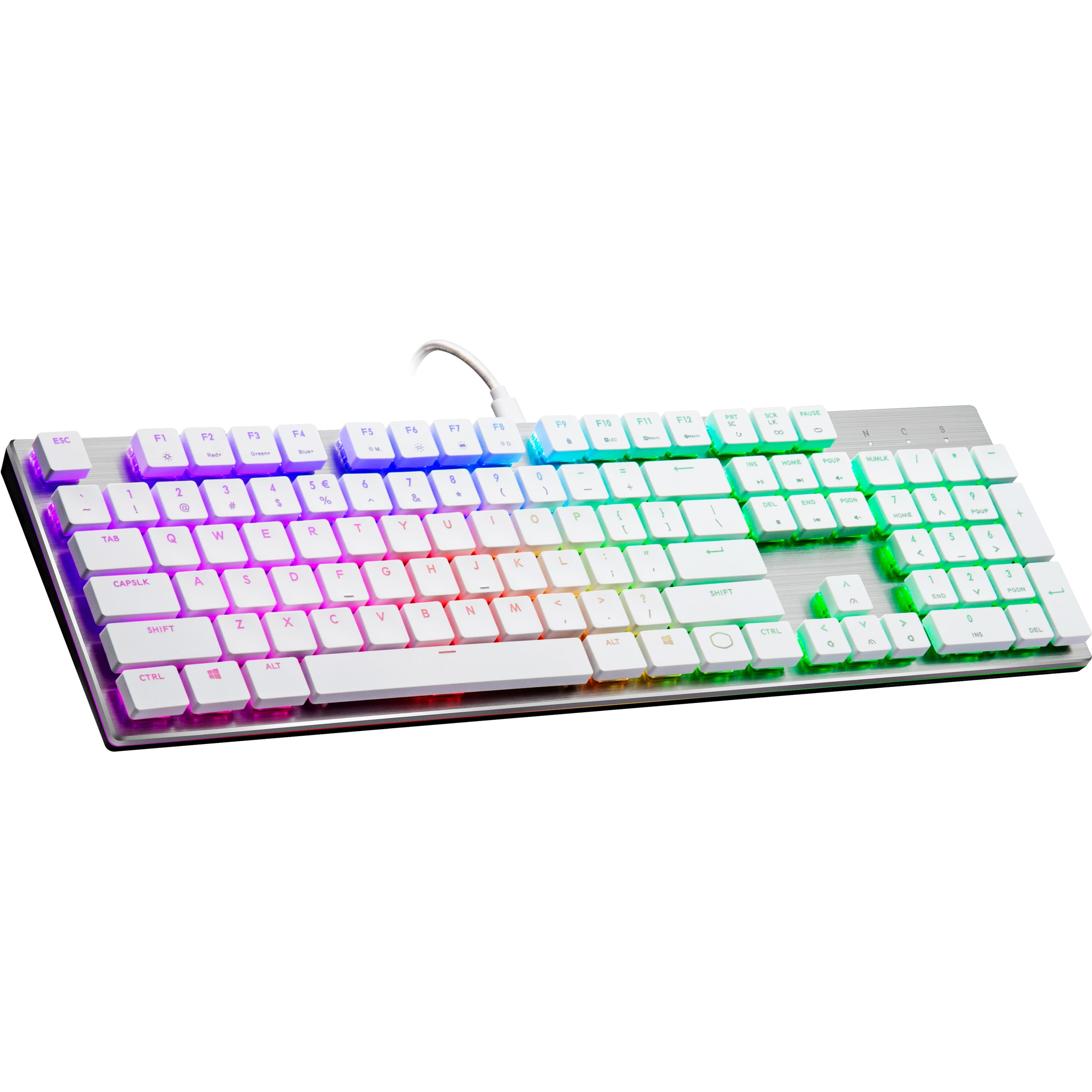 Cooler Master SK-650-SKLR1-US SK650 Keyboard - Silver/White - Walmart.com