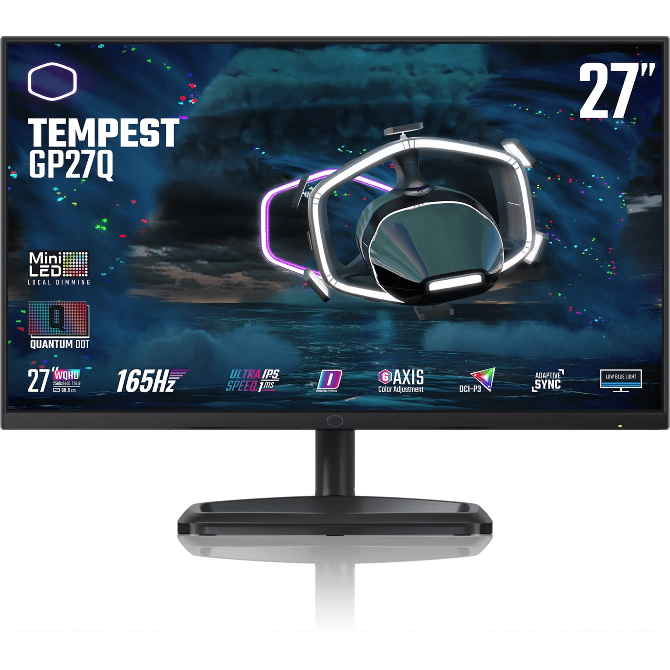 "Cooler Master Tempest 27"" WQHD Gaming Monitor, GP27-FQS, 2560x1440 ...