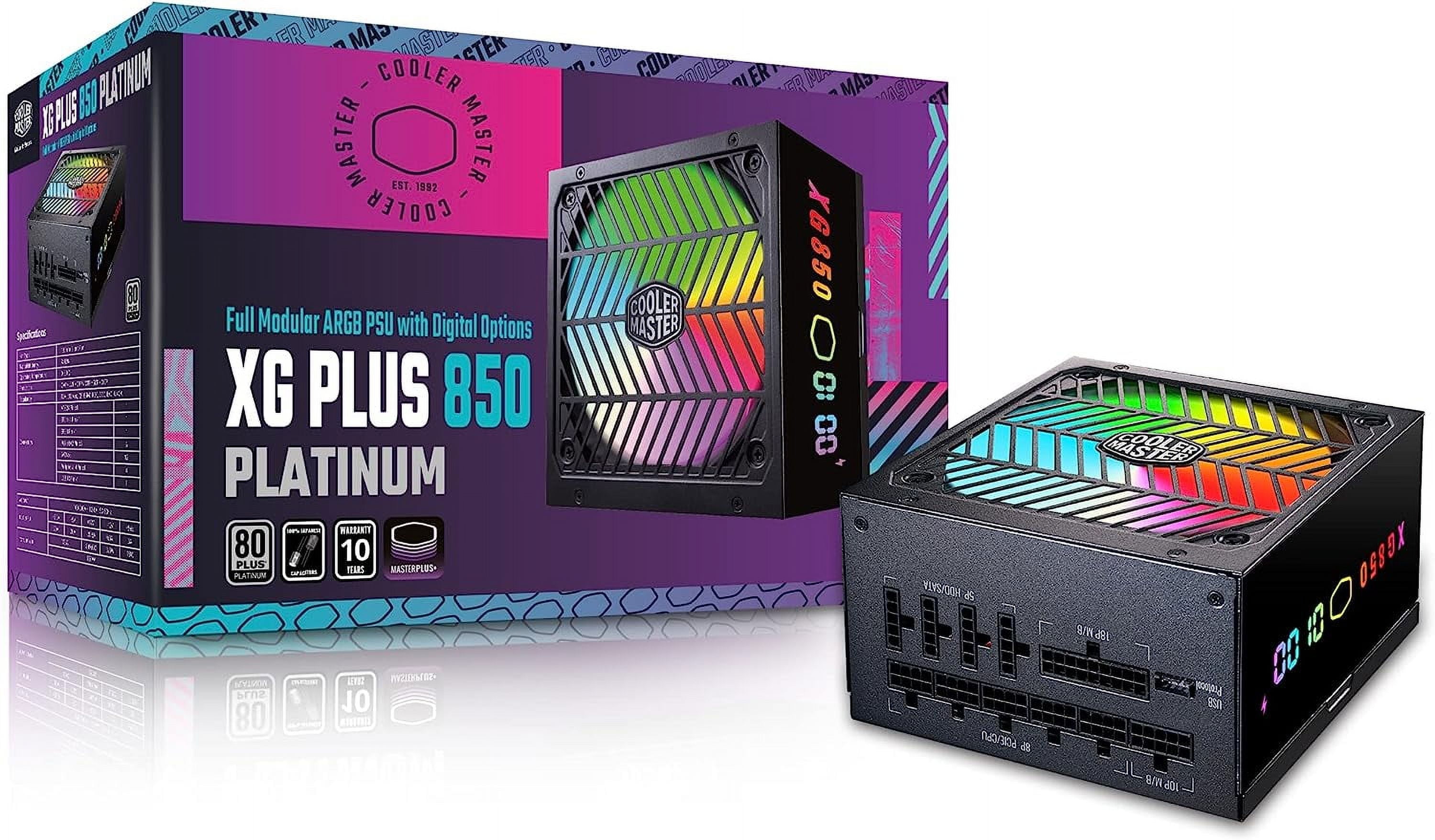 Cooler Master XG850 Plus Platinum ARGB Fully Modular, 850W, 80 ...