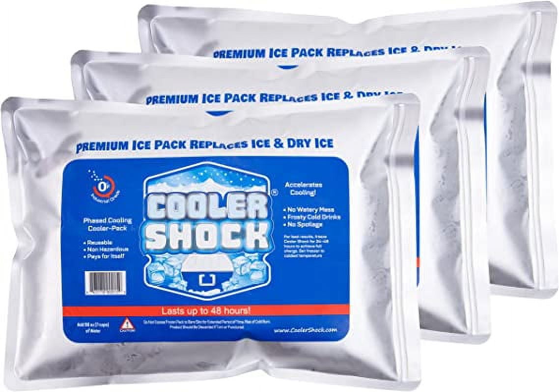 Cooler Shock Ice Packs, Large 18°F Reusable Gel, 3 Pack for Cooler and ...