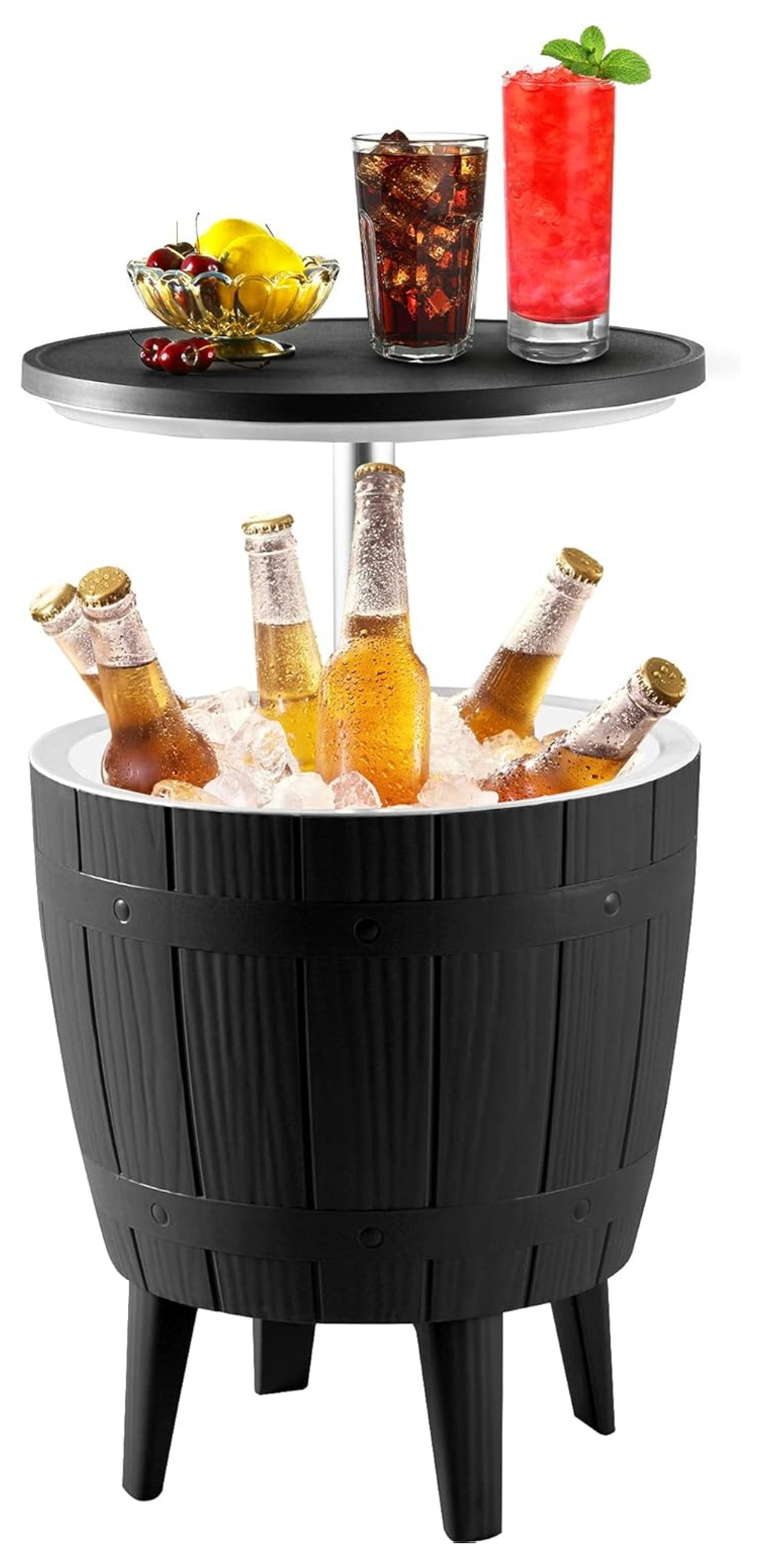 Cooler Table Outdoor,3-in-1 Height Adjustable Cooler Side Table,9.8 ...