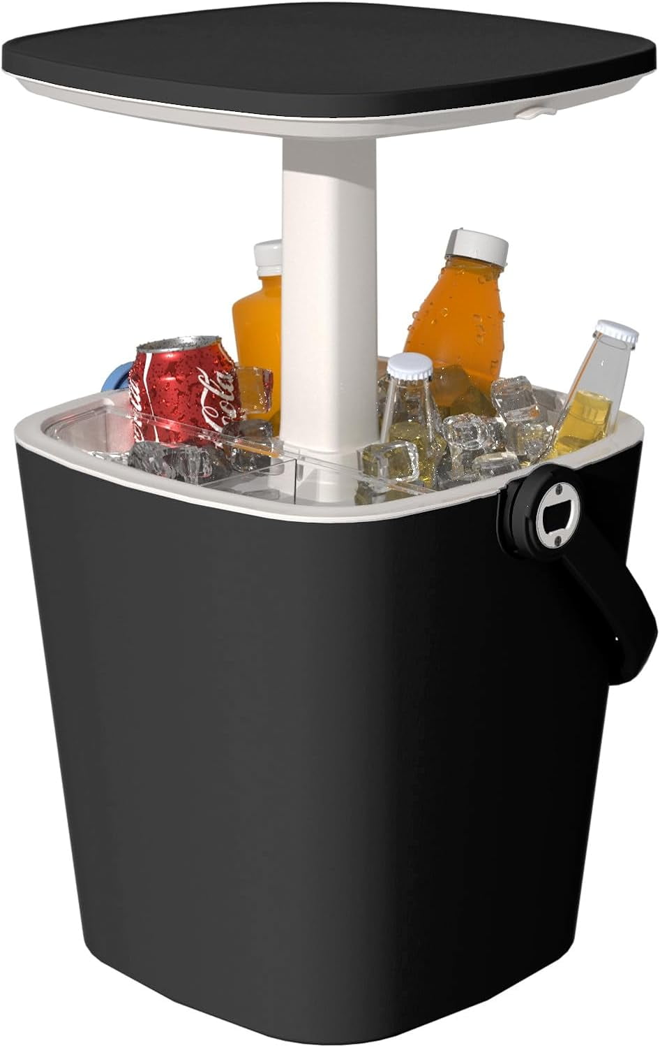 Cooler Table Outdoor, 4 Gallon Portable Cooler Side Table with Handle ...
