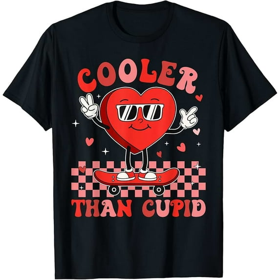 Cooler Than Cupid Valentines Day for Teens Kids Boys Girls T-Shirt ...
