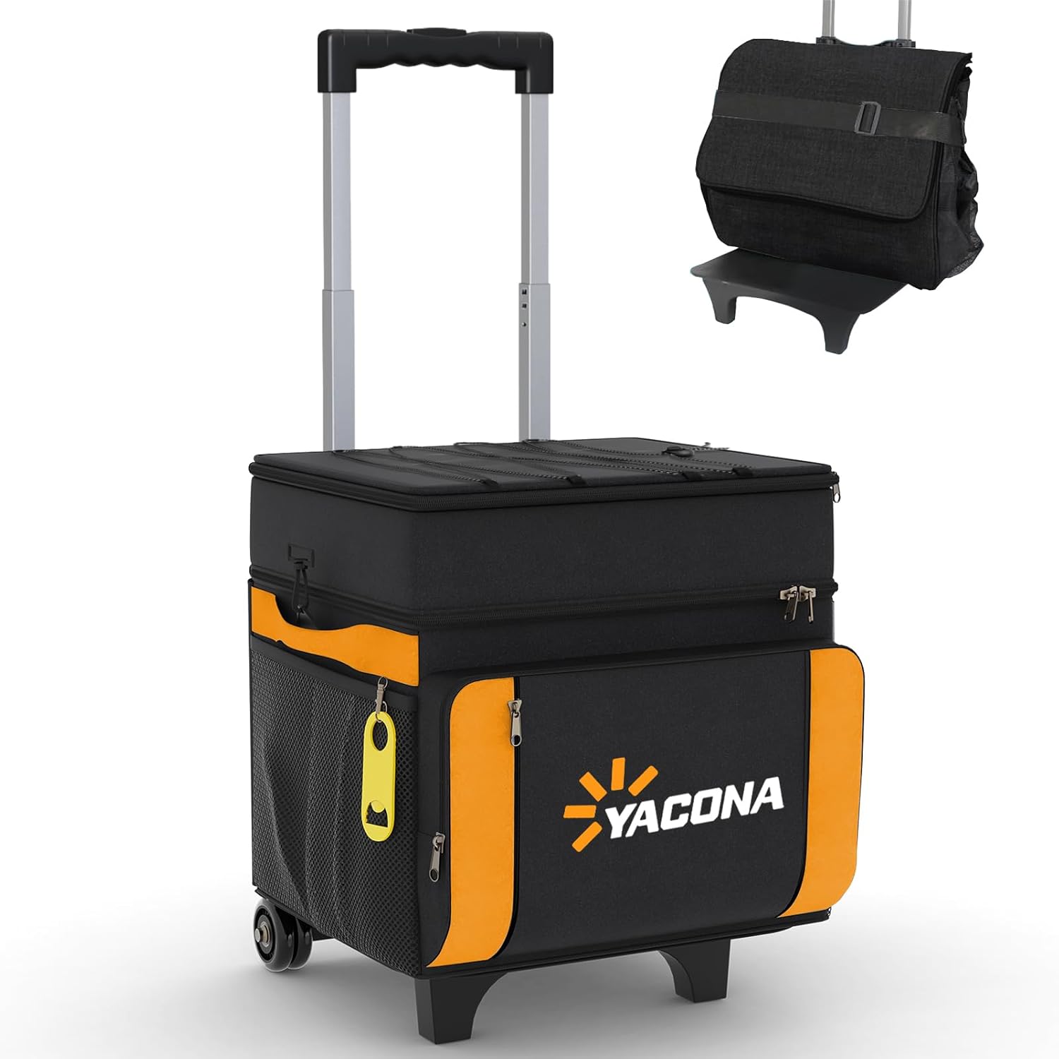 Cooler with Wheels and Handle, 50 Can Rolling Cooler, Portable ...