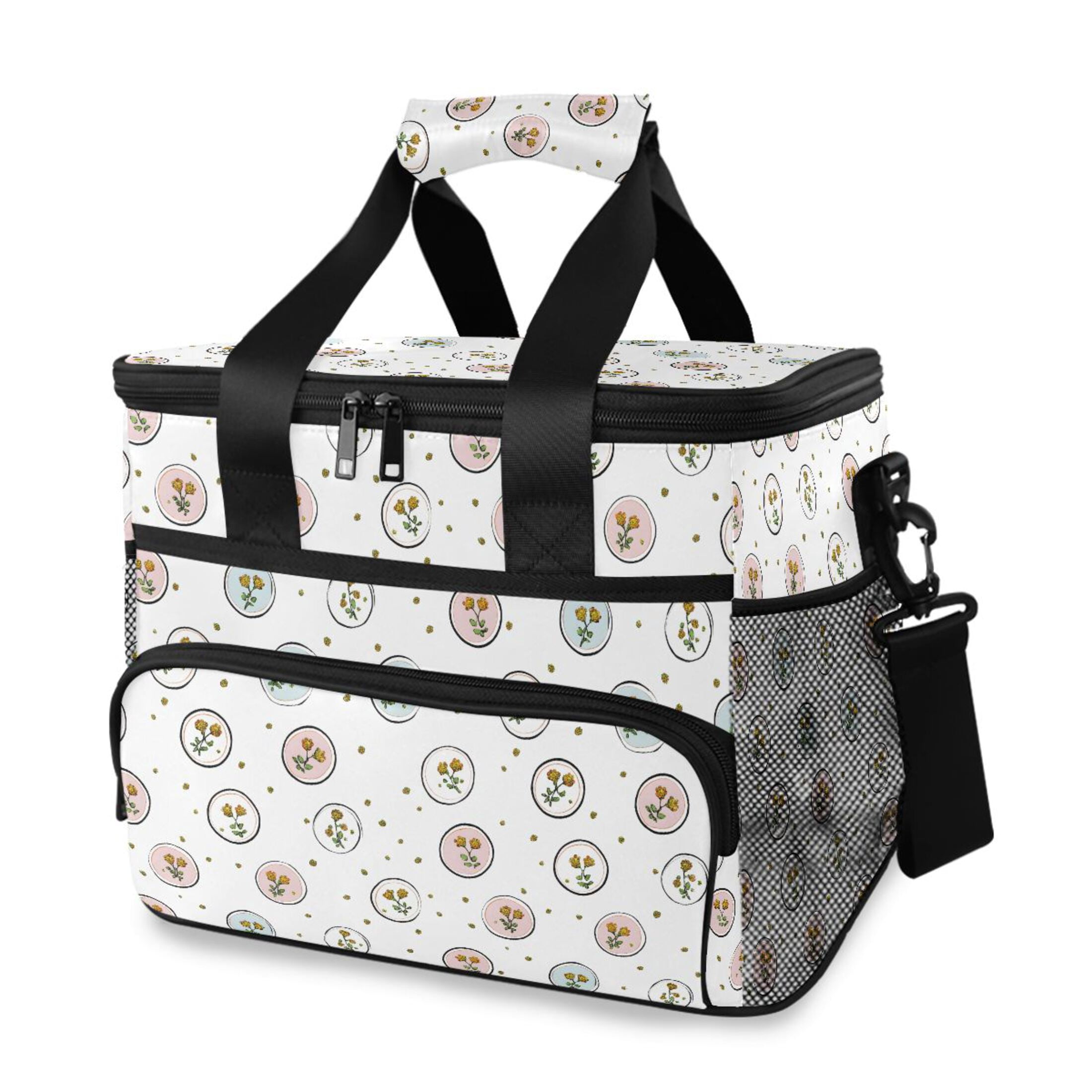 Cooler bag Circle Flower 15L Insulated Lunch Bag Large Cooler Suitable ...