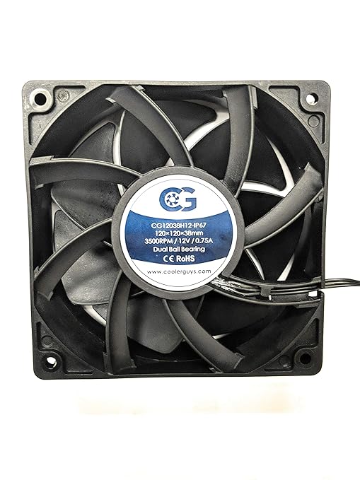 Coolerguys 12vDC Waterproof IP67 Fan (High Speed, 120x38mm) - Walmart.com