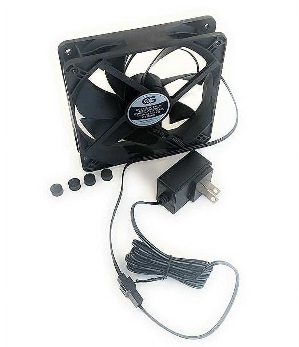 Coolerguys Quiet AC Powered Receiver/Component Cooling Fan Kits (120mm ...