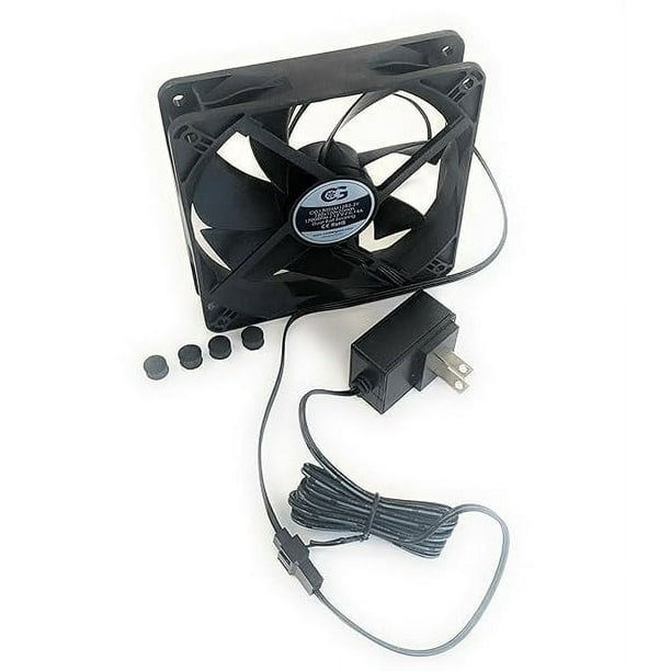 Coolerguys Quiet AC Powered Receiver/Component Cooling Fan Kits (120mm ...
