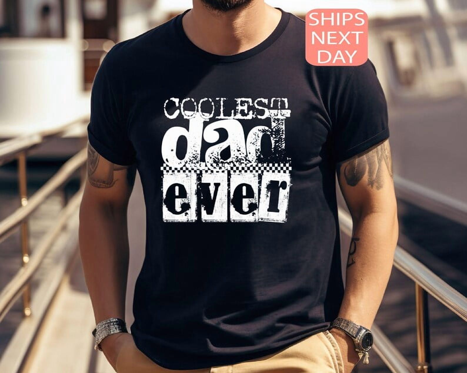 Coolest Dad Ever Shirt, Fathers Day Shirt, Retro Checker Dad Shirt ...