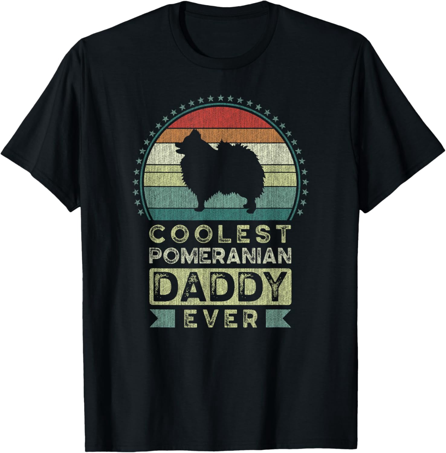 Coolest Pomeranian Daddy Ever, Father's Day, Pom Dog Dad T-Shirt ...