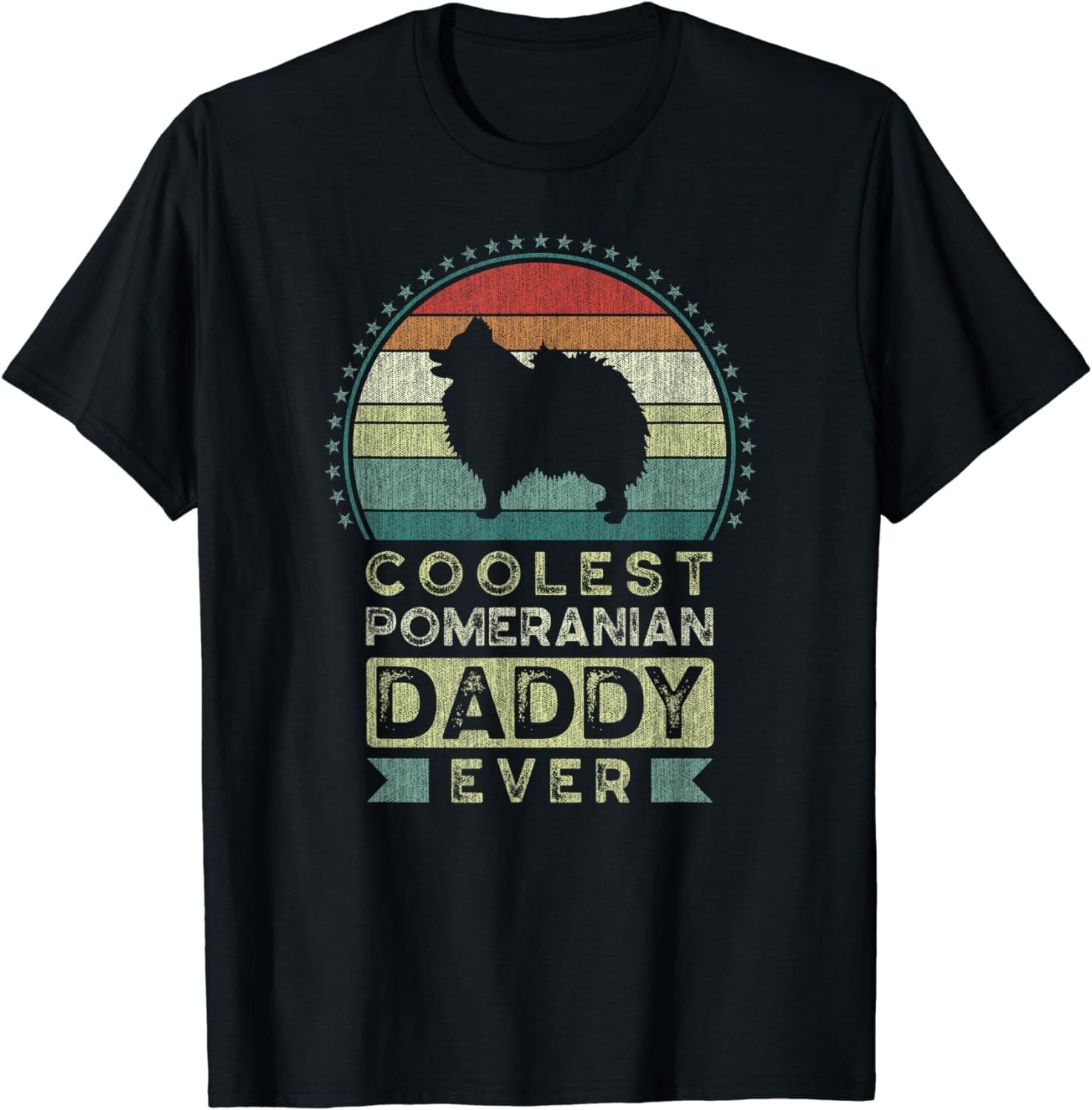 Coolest Pomeranian Daddy Ever, Father's Day, Pom Dog Dad T-Shirt ...