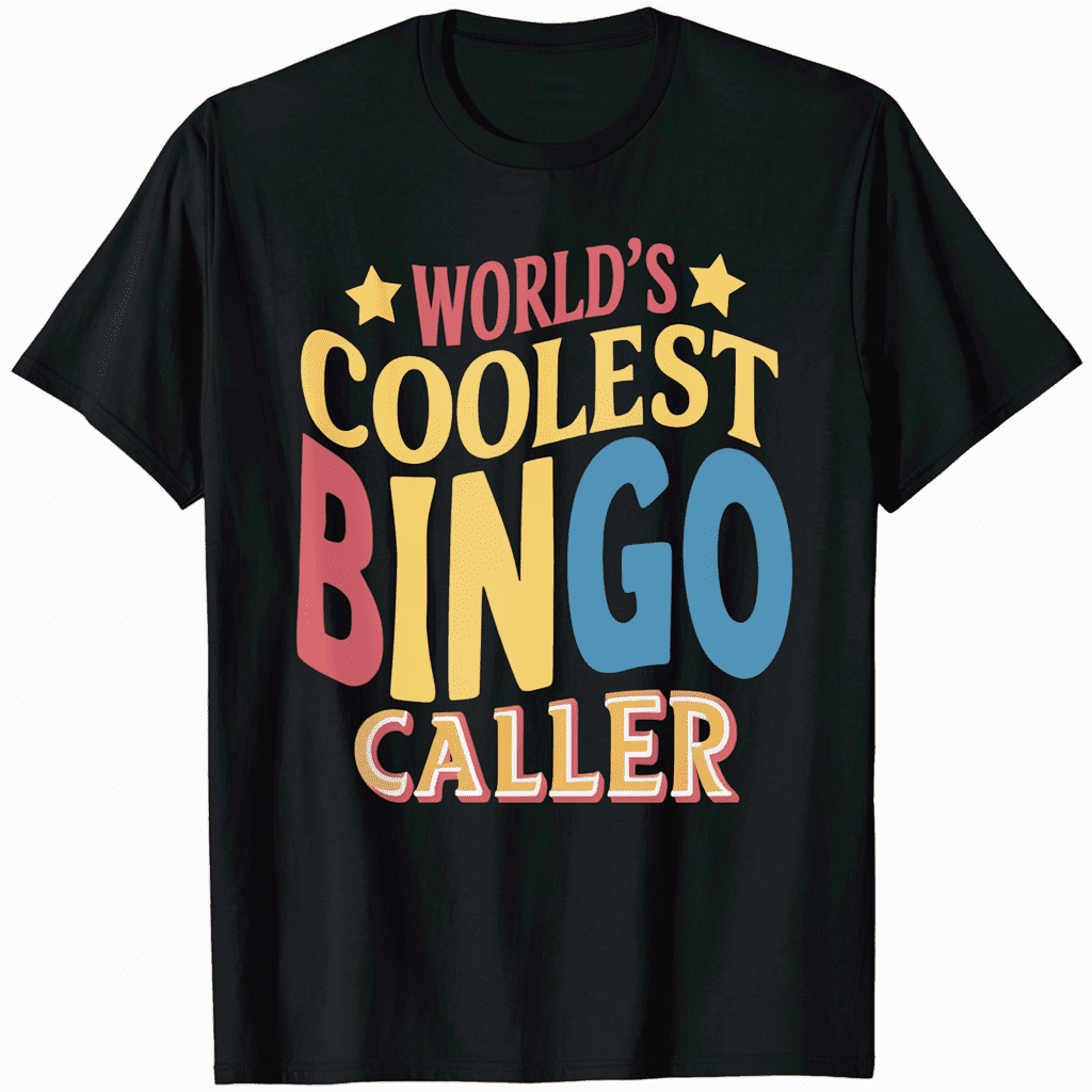 Coolest Retro Bingo Caller Graphic Shirt for Men Women Cotton Tee ...