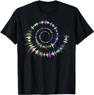 Coolest Sound Wave Swirl T-Shirt - I Love Music Shirt EDM - Walmart.com