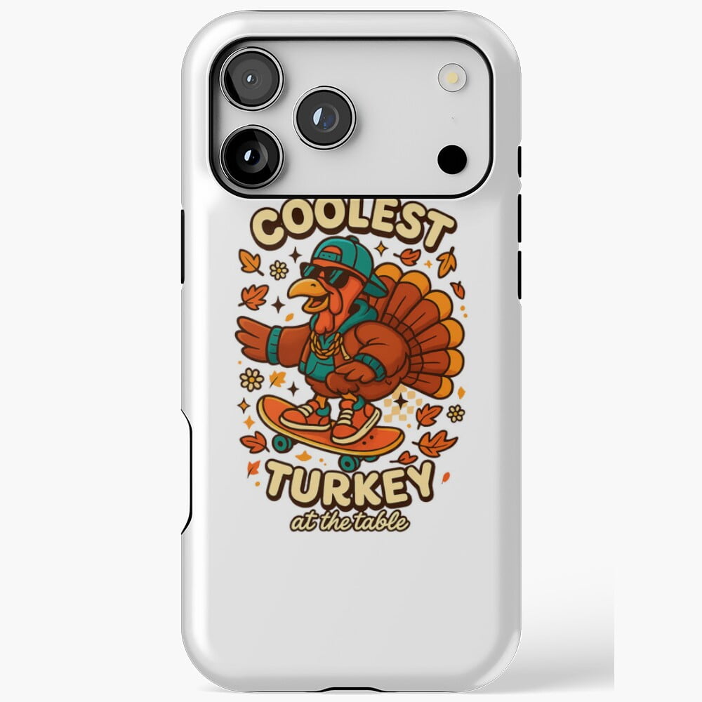 Coolest Turkey Skateboarding Funny Cartoon Case Compatible with iPhone ...